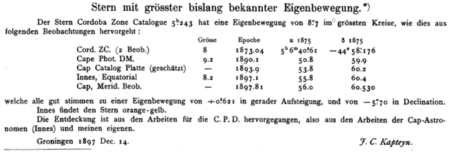 Kapteyn’s Star - All Skies Encyclopaedia